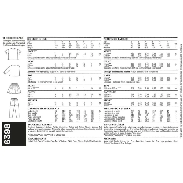 New Look Sewing Pattern 6398 | Fabric Land