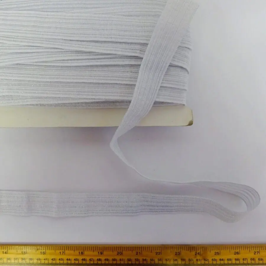 Elastic Shirred 32mm Wide White | Fabric Land