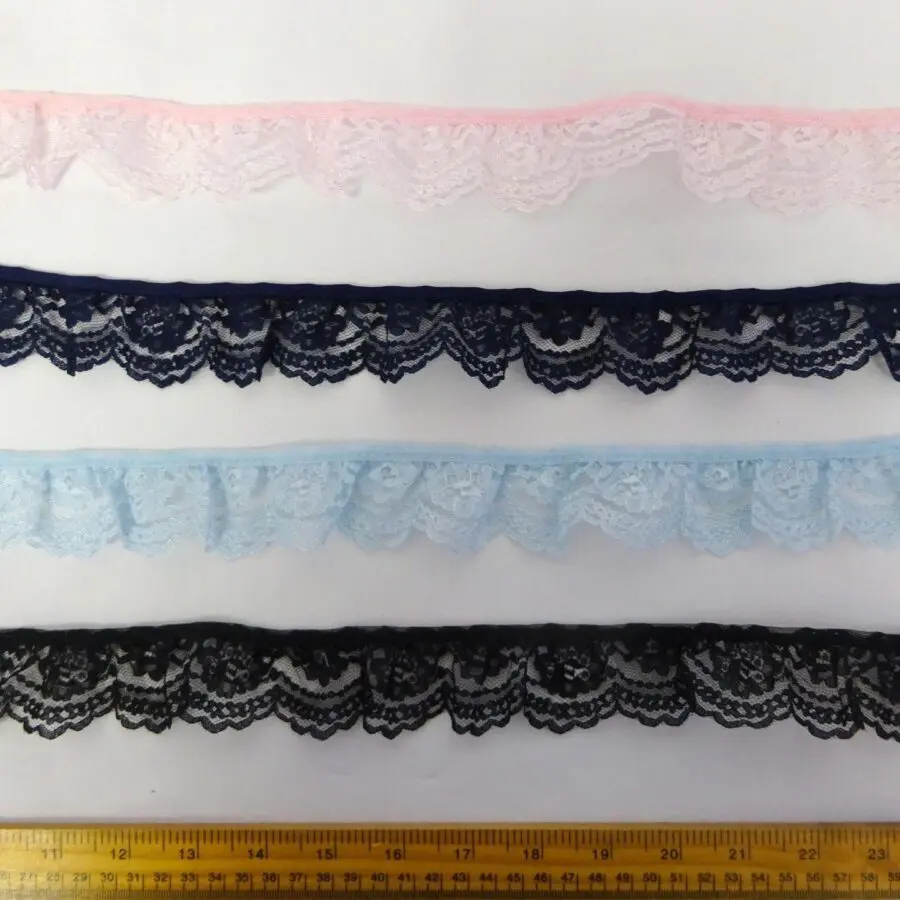 Lace Trimming 4580fob Gathered 4cm Wide | Fabric Land