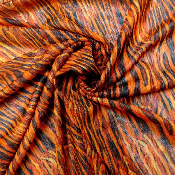 Mesh Stretch Netting Fabric Mars Copper Red | Fabric Land