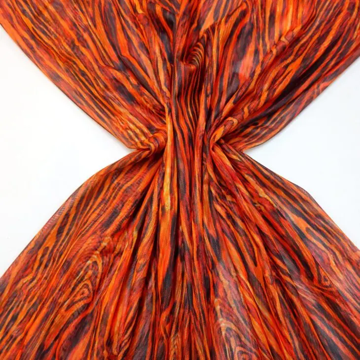 Mesh Stretch Netting Fabric Mars Copper Red | Fabric Land
