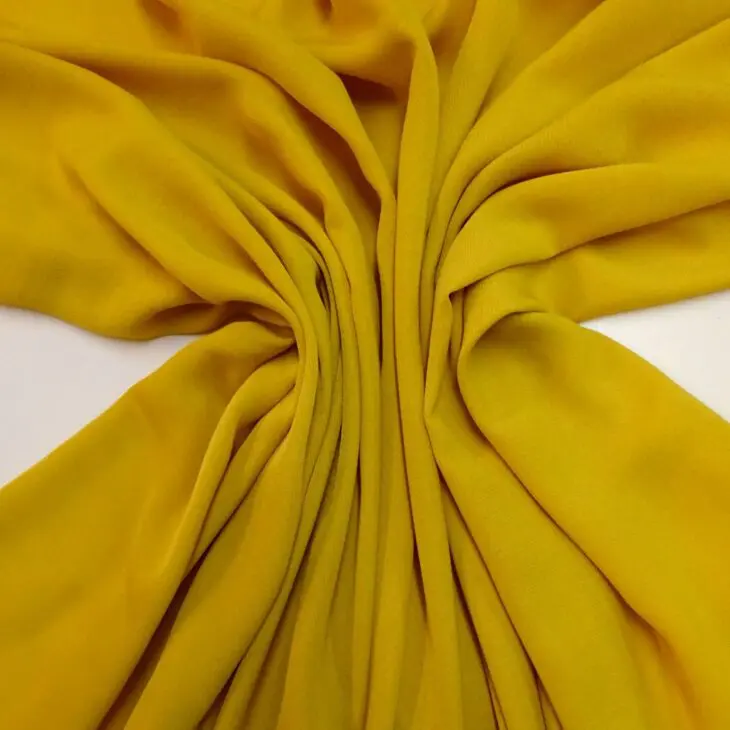 Crepe Fabric Twill Weave Mustard | Fabric Land