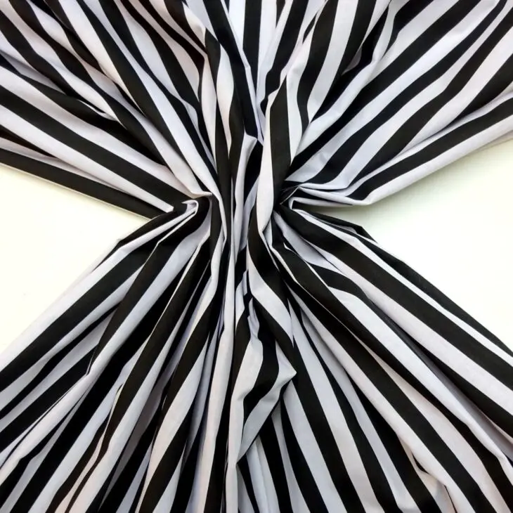 Polyester Cotton Fabric 1cm Stripe Spring Collection | Fabric Land