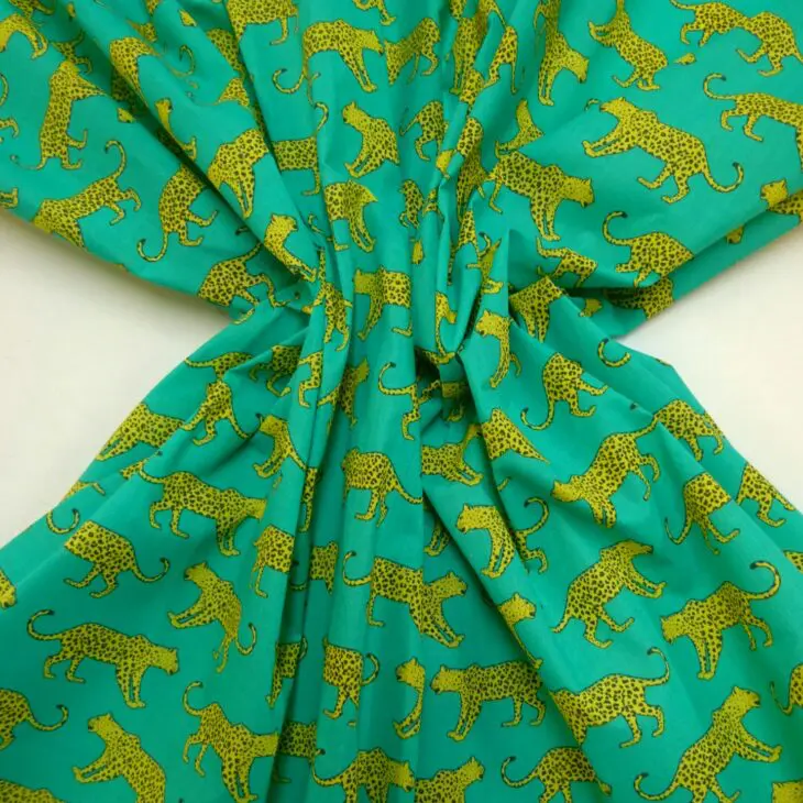 Polyester Cotton Fabric Jungle Lynx | Fabric Land