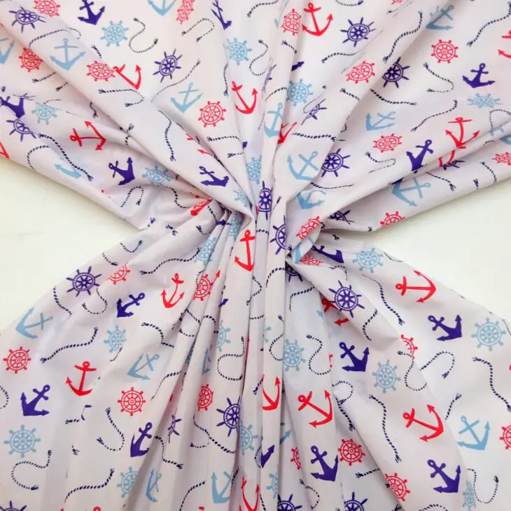 Polyester Cotton Fabric Anchorage White | Fabric Land