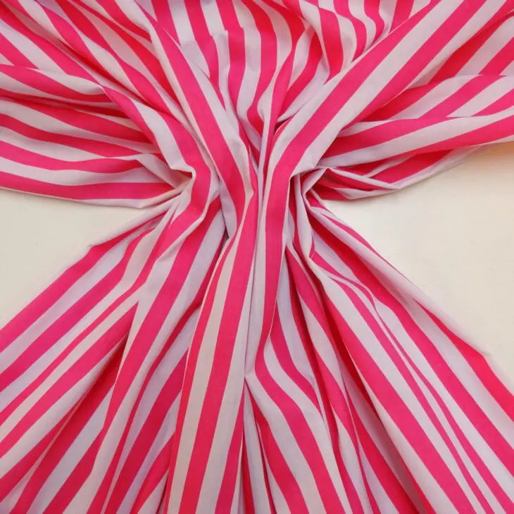 Polyester Cotton Fabric 1cm Stripe Spring Collection | Fabric Land