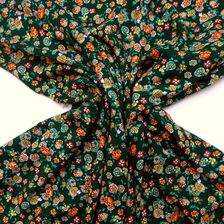 Viscose Fabric Faux Liberty Print Twiggy Willow | Fabric Land