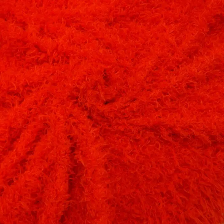 Faux Fur Fabric Scruffy Style Flame Red | Fabric Land