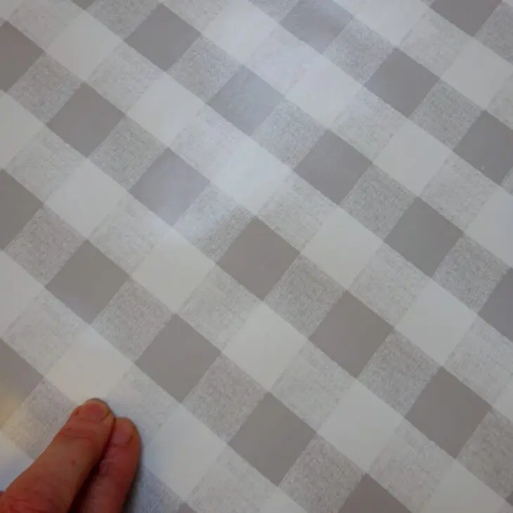 PVC Tabling Fabric Gingham Grey | Fabric Land