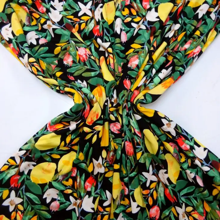 T-Shirting Fabric Lemon Crush Yellow Emerald Black | Fabric Land