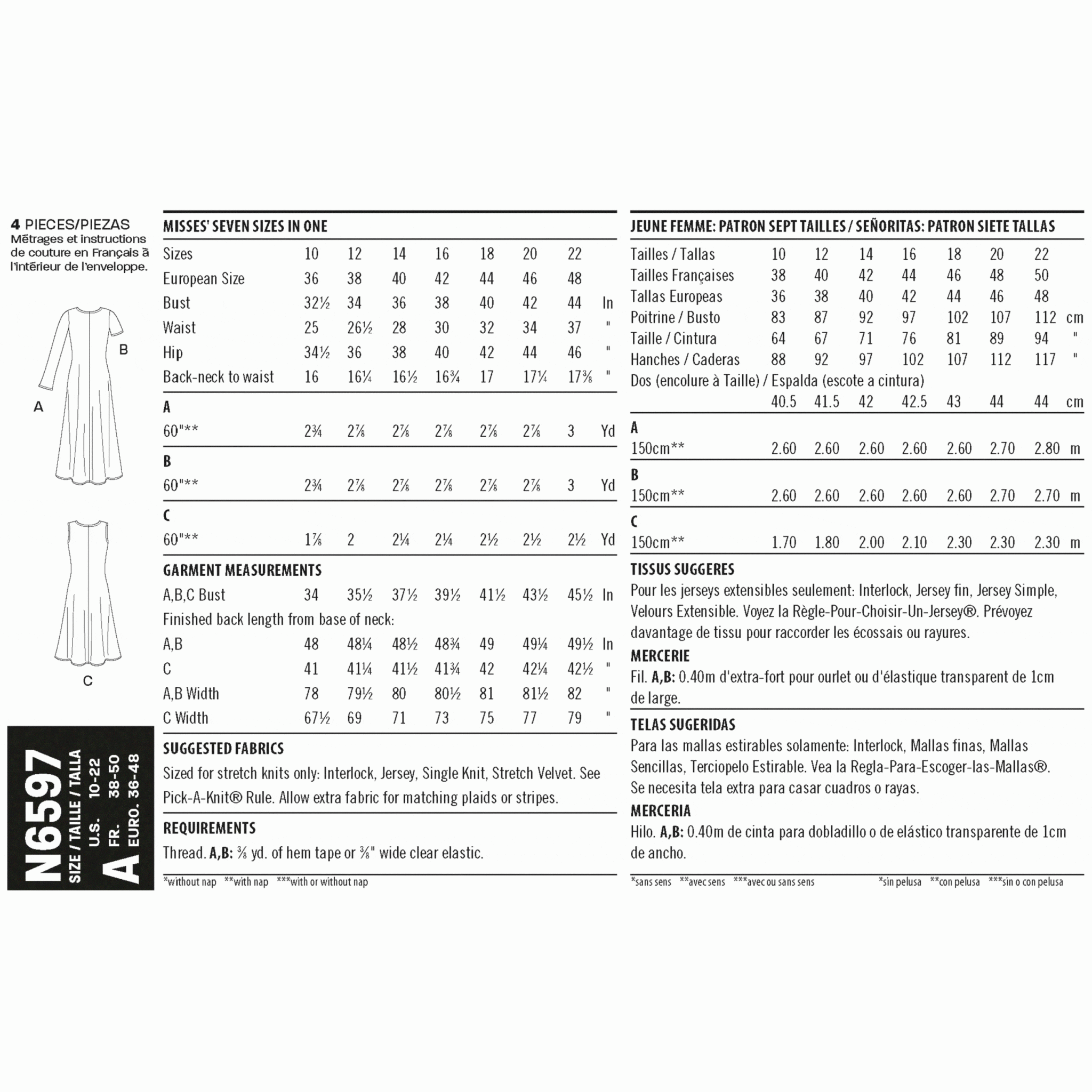 New Look Sewing Pattern 6597 Fabric Land new-look-sewing-pattern-6597-fabric-land
