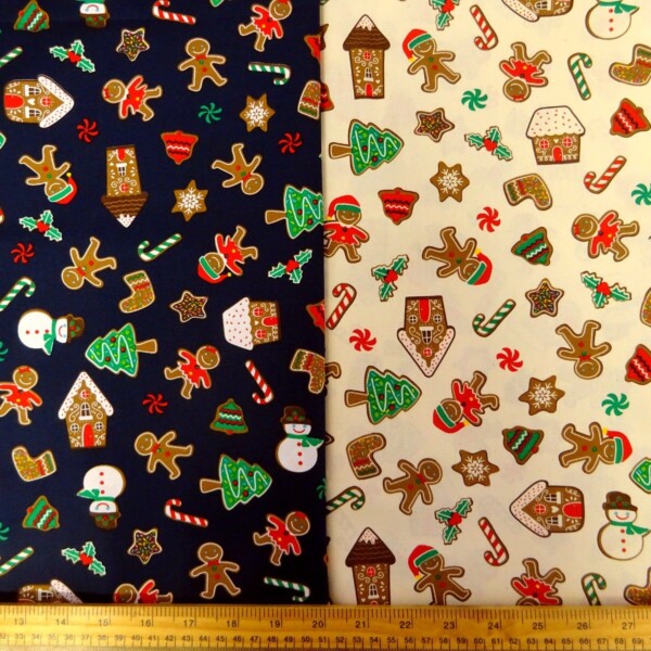 Christmas Cotton Fabric Santa And The Candy Canes | Fabric Land