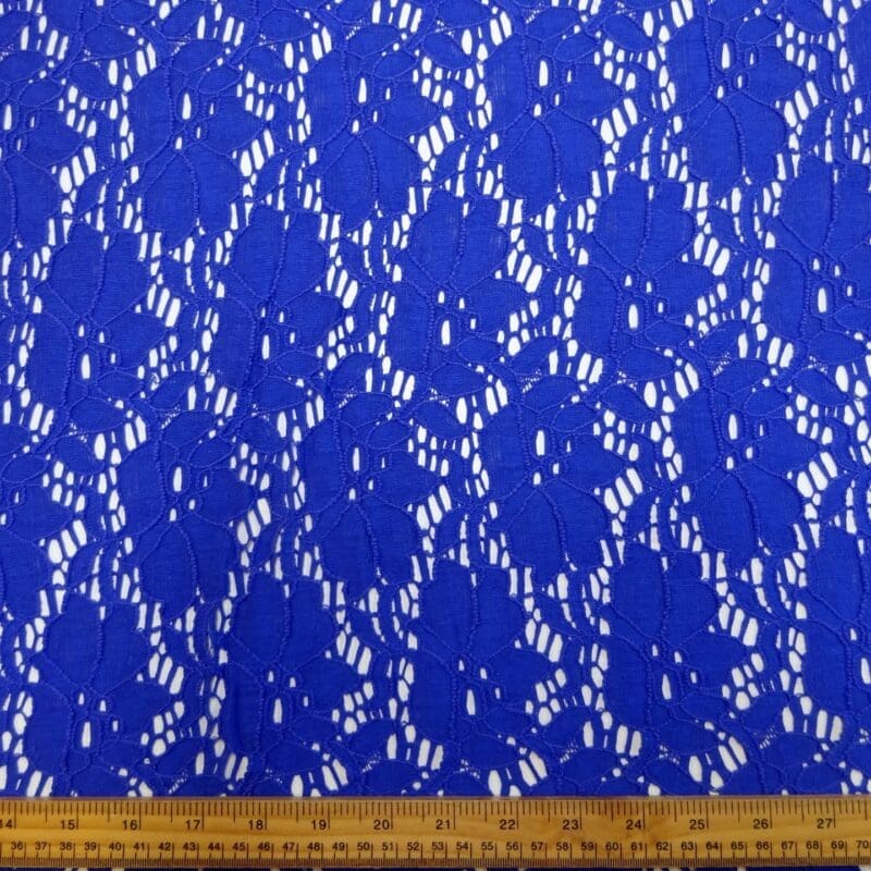 Lace Fabric Big Pansy Classic Spot Navy | Fabric Land