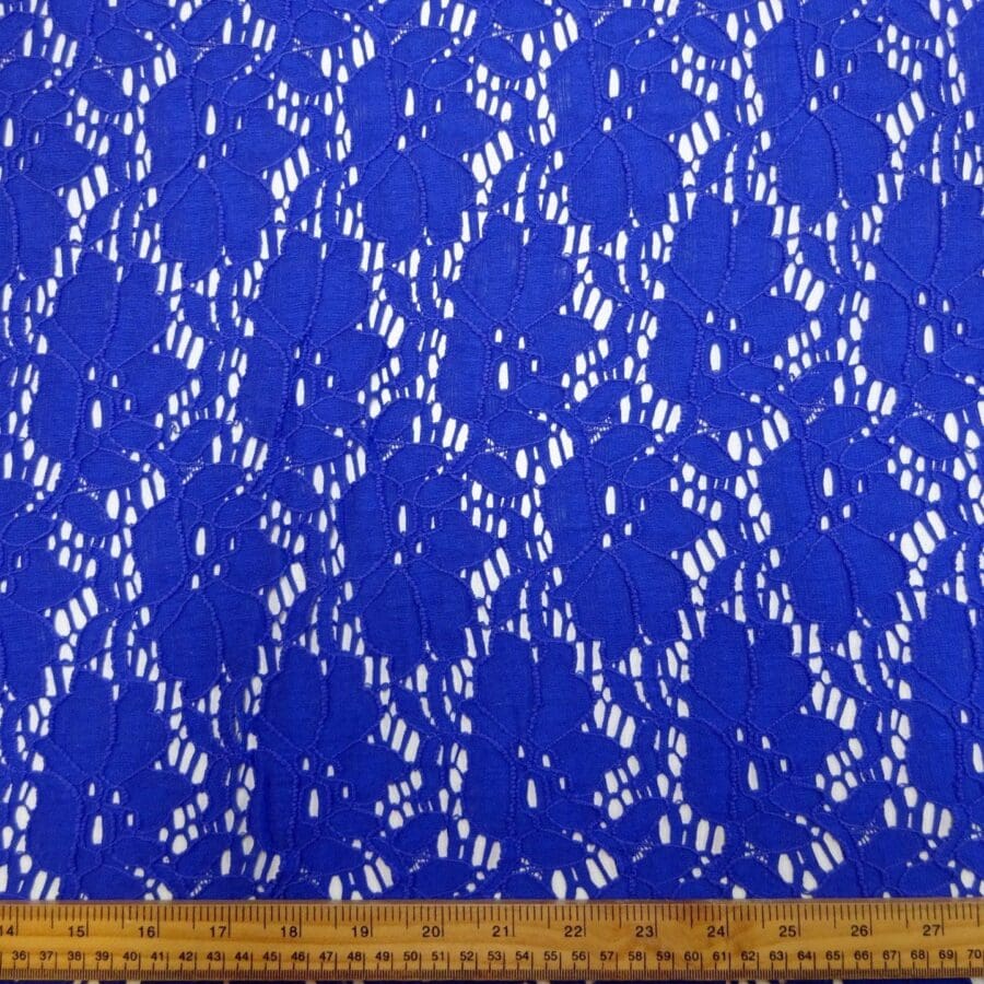 Lace Fabric Big Pansy Classic Spot Navy | Fabric Land