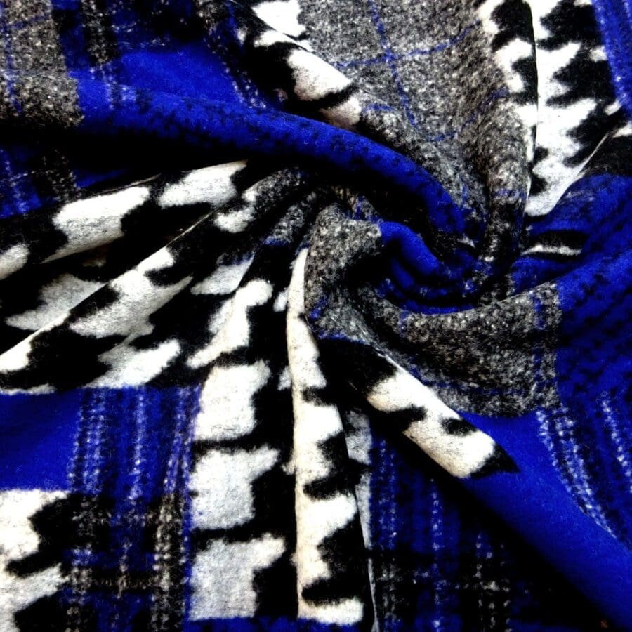 Coating Fabric Scottish Gambit Check Blue | Fabric Land