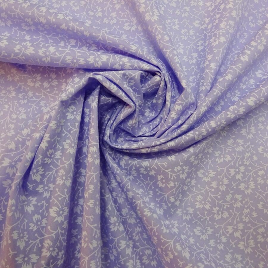 Polyester Cotton Fabric Meringue Flowers | Fabric Land