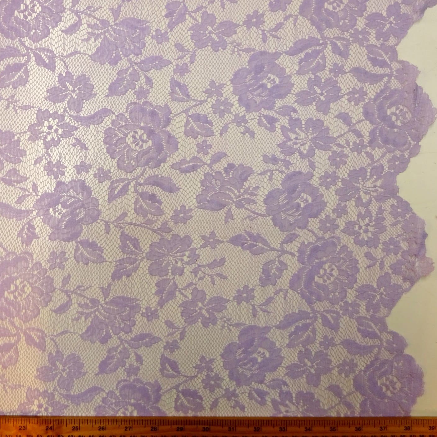 Scallop Lace Fabric Lovely Lilac | Fabric Land